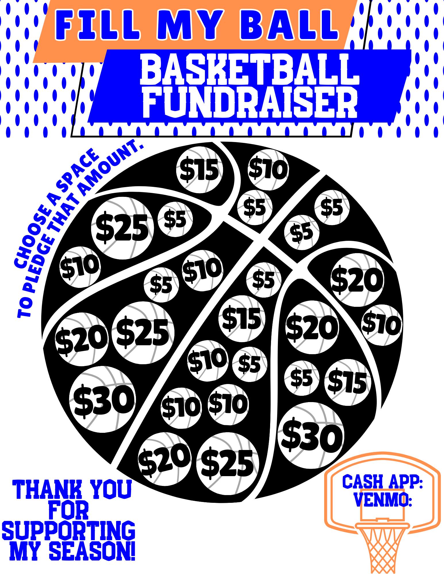 Fill My Basketball Printable Fundraiser | Basketball Team Fundraising ...
