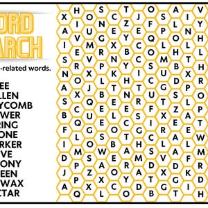 Bees Spring Printable Activity Worksheet | 2 Pages PDF or PNG - Etsy