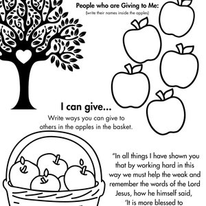 Giving to Other Lesson | Activity Sheet | Coloring Page - Etsy