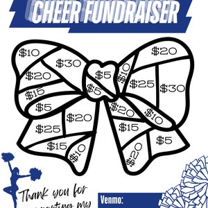 Fill My Bow Printable Cheer Fundraiser PNG, PDF, and Canva Template ...