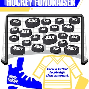 Ice Hockey Printable Fundraiser | Pick a Puck Digital Download ...