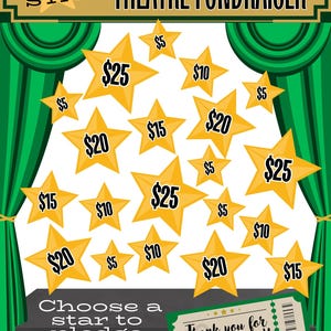 Pick a Star Theatre Fundraiser: Customizable Printable (canva Template ...