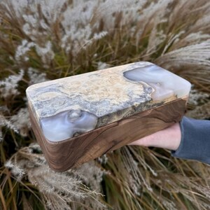 Christmas Gift Handmade Wooden Jewelry Box With Epoxy Resin Inlay ...