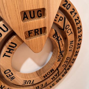Handmade Wooden Perpetual Calendar – Interactive Montessori Calendar ...