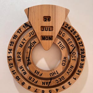Handmade Wooden Perpetual Calendar – Interactive Montessori Calendar ...