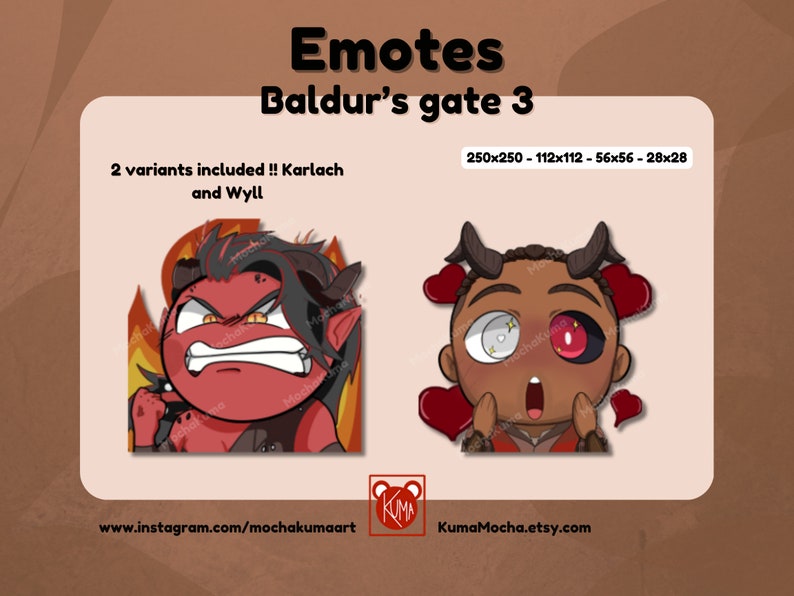 Baldur's Gate 3 Emotes. Cute BG3 Twitch Emotes Video Games Discord Kick ...