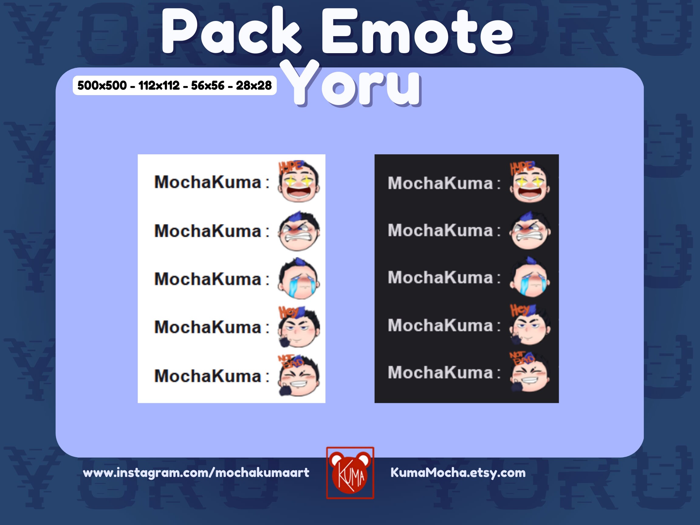 Cute Pack Emote Yoru From VALORANT - Twitch Emote Chibi Yoru - Twitch ...