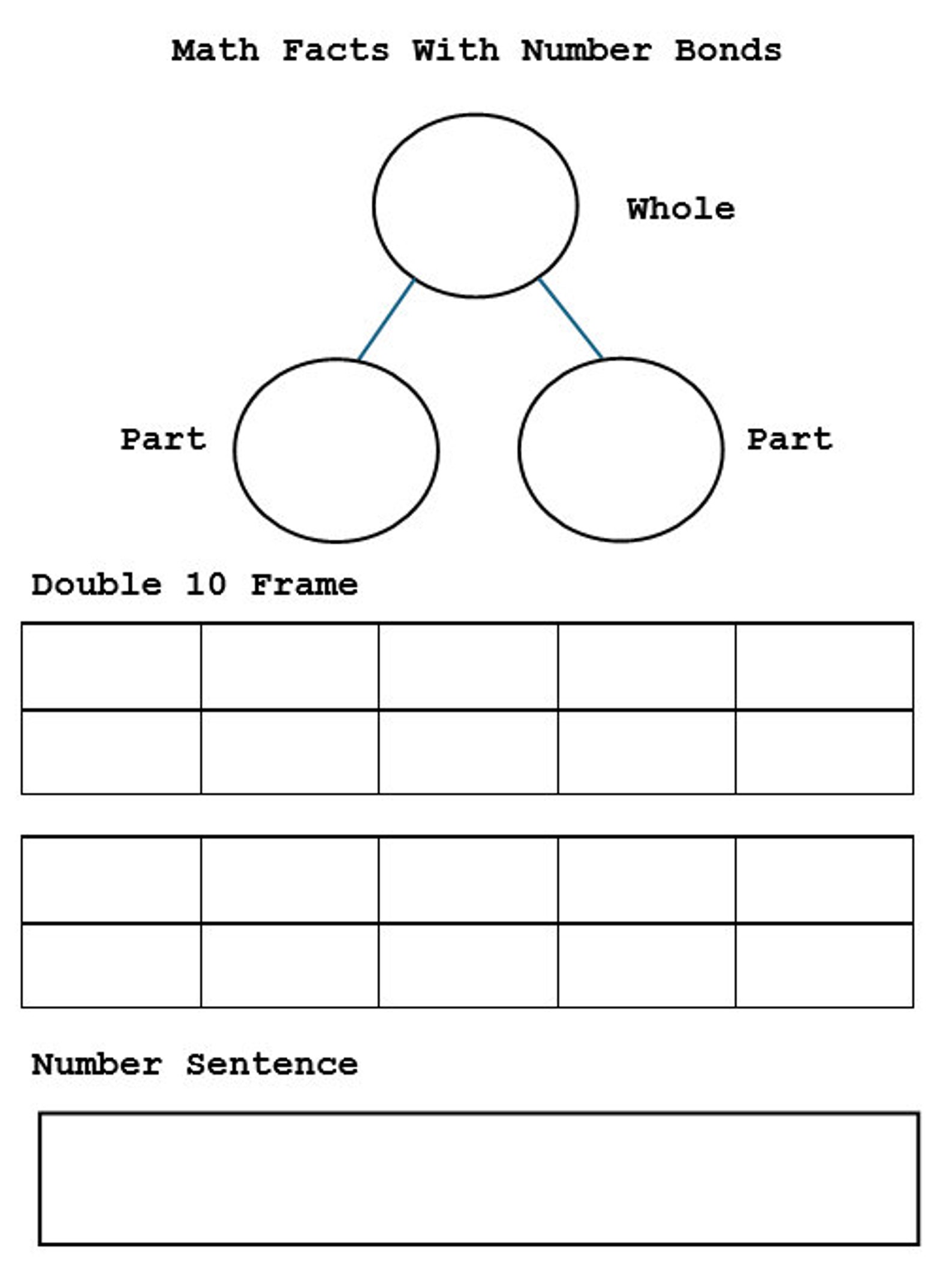 Addition and Subtraction With Number Bonds, Classroom or Homeschool ...