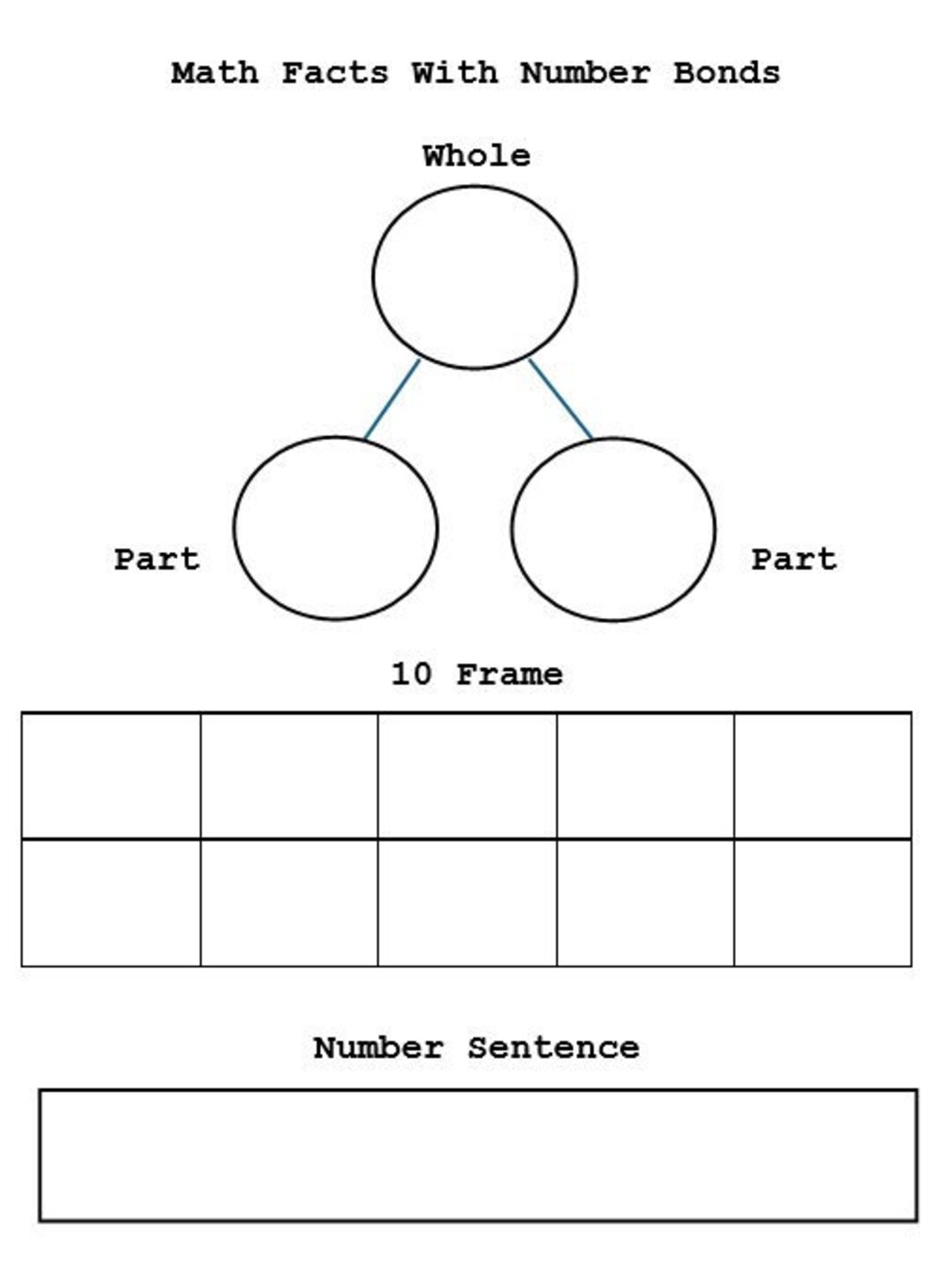 Addition and Subtraction With Number Bonds, Classroom or Homeschool ...