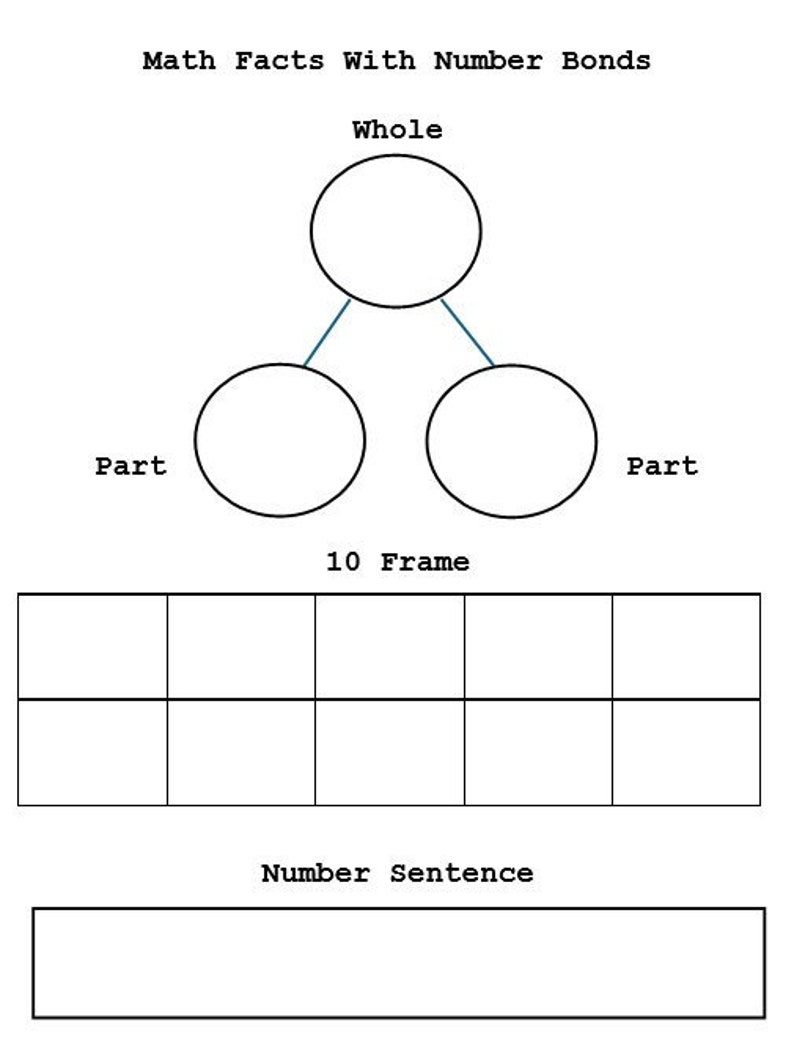 Addition and Subtraction With Number Bonds, Classroom or Homeschool ...