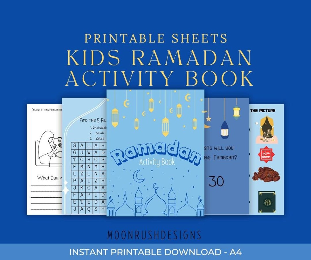 Digital Ramadan Activity Sheets for Kids PRINTABLE - Etsy