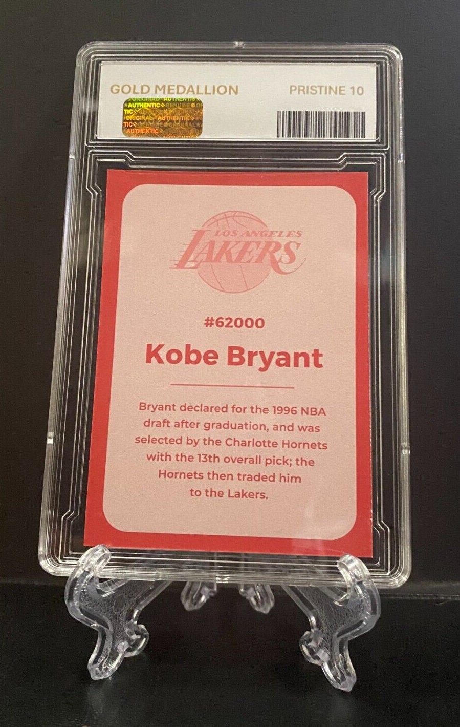 KOBE BRYANT Rookie Los Angeles Lakers Slabbed 10 - Etsy