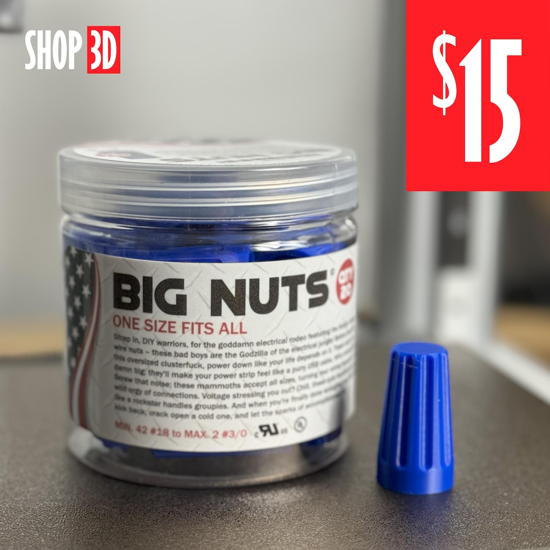 Big Nuts XL Wire Connector – Comically Oversized, Heavy-duty Wire Nut ...