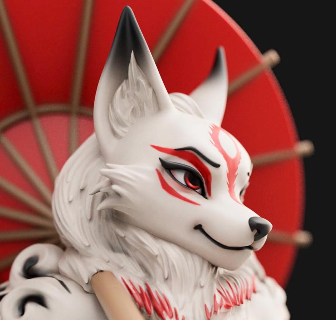Spirit Wolf Furry | 3D Printed Resin Statue | Pin up Figurine | MODEL ...