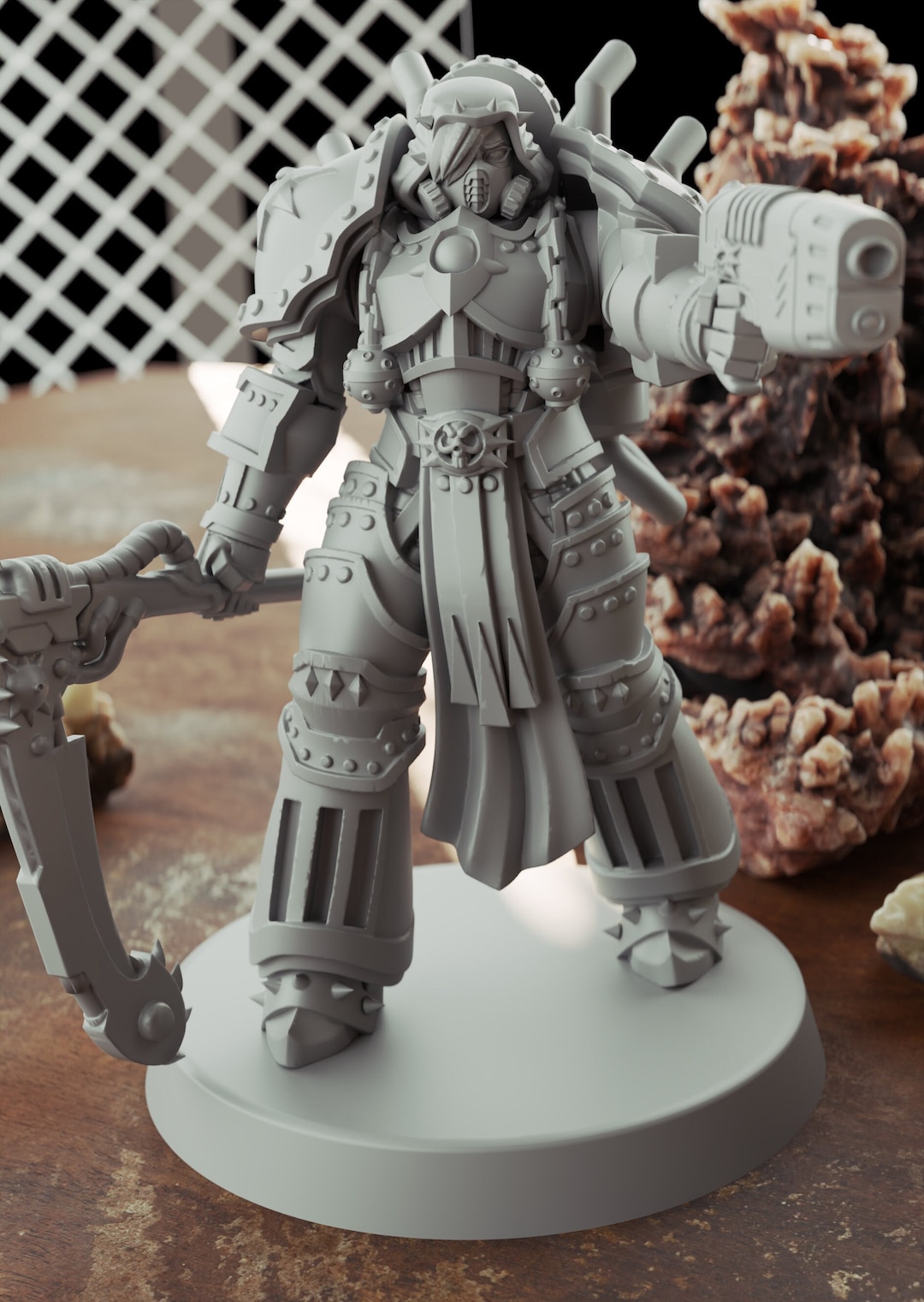 Mortarion Waifu 32mm Scale Sci-fi 3D Printed Resin Fan Art Miniatures ...