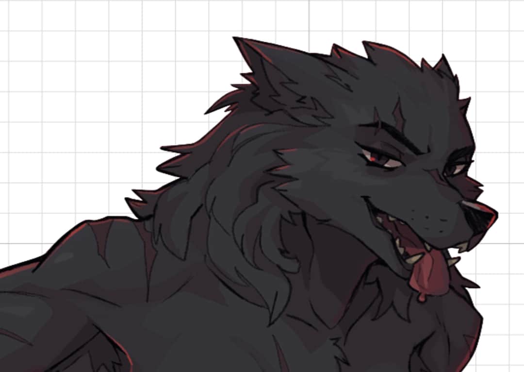 Wolf Girl Furry | Monster Waifu Sticker | Fictional Anthro | Furry ...
