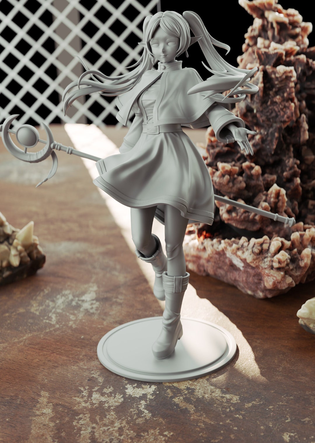Frieren 3D Printed Resin Statue MODEL KIT UNPAINTED 200 Mm - Etsy