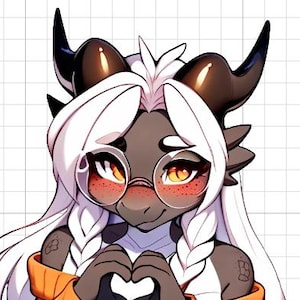 Cute Dragon Furry | Monster Waifu Sticker | Fictional Anthro | Furry ...