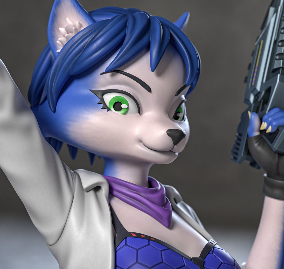 Krystal Furry 3D Printed Resin Statue MODEL KIT UNPAINTED 200 Mm - Etsy