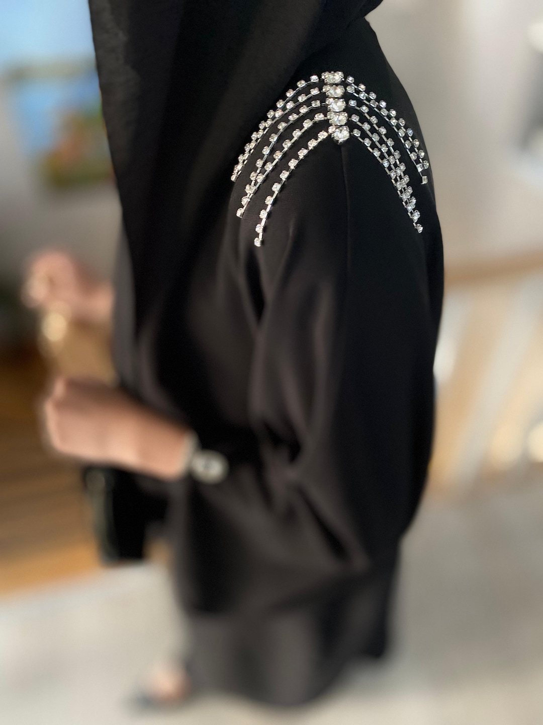Diamond Abaya, Luxury Bridesmaid Abaya Set, Dubai Abaya Set,wedding Abaya Jilbub Kaftan Morrocan ...