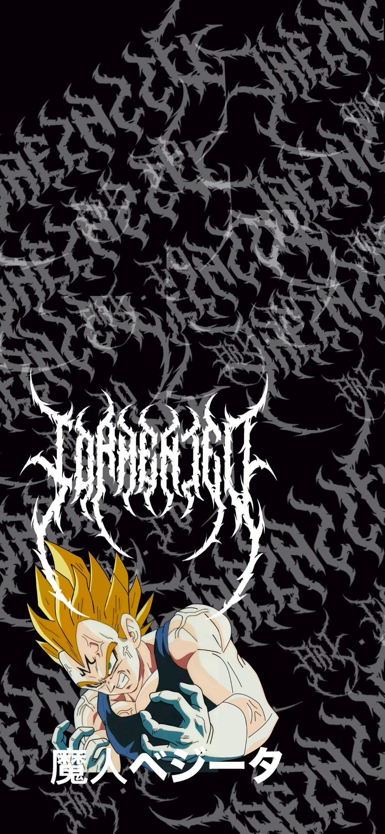 Majin Vegeta Phone Wallpaper | DBZ Digital Art Download | Dragon Ball Z ...