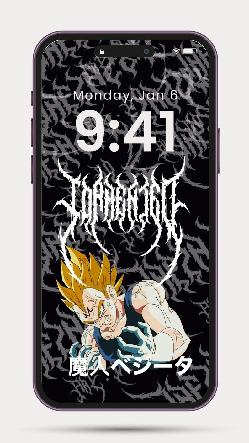 Majin Vegeta Phone Wallpaper | DBZ Digital Art Download | Dragon Ball Z ...