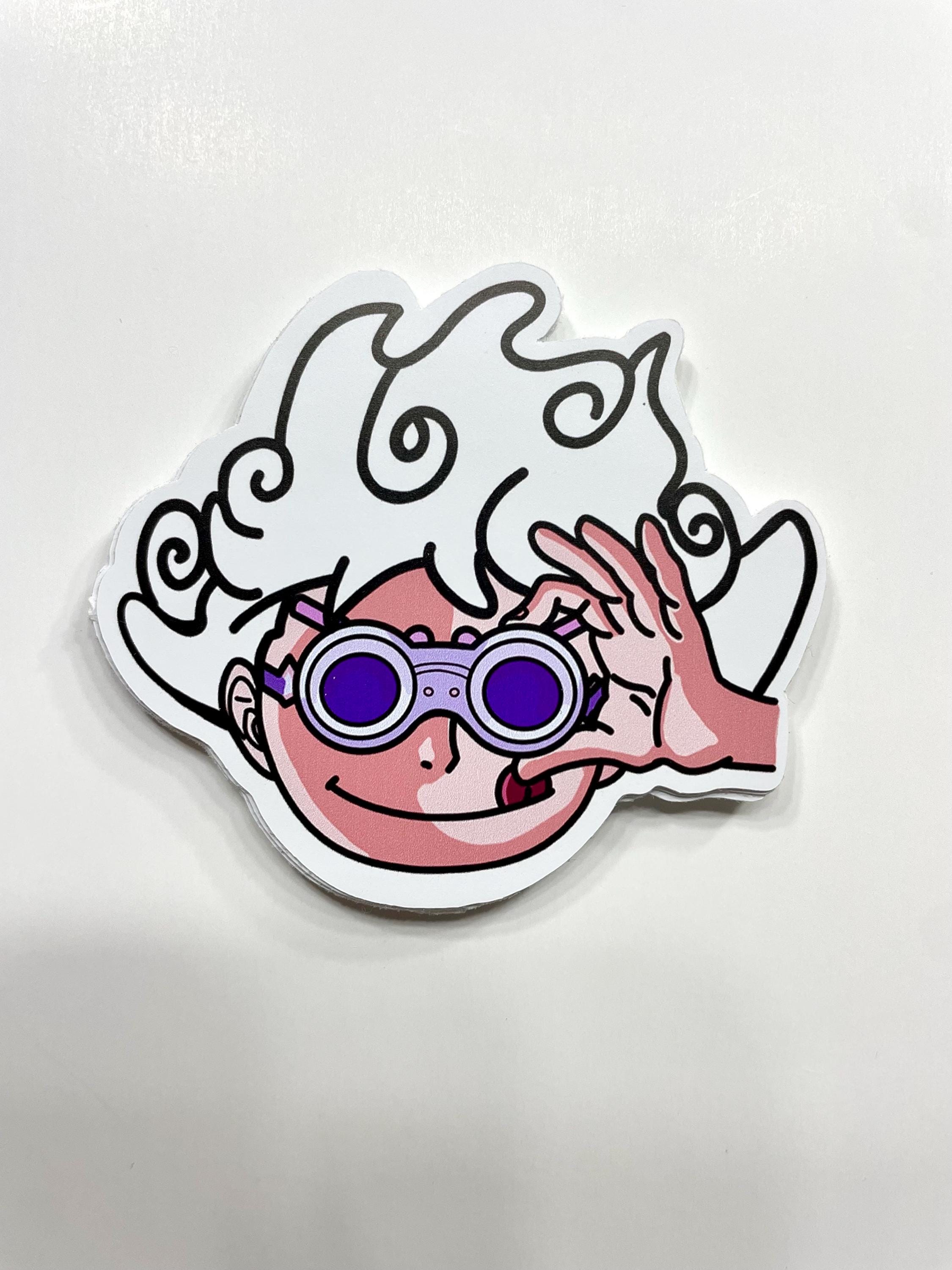 Luffy Gear 5 Sticker | One Piece Fan Art | Powerful Luffy Sticker ...