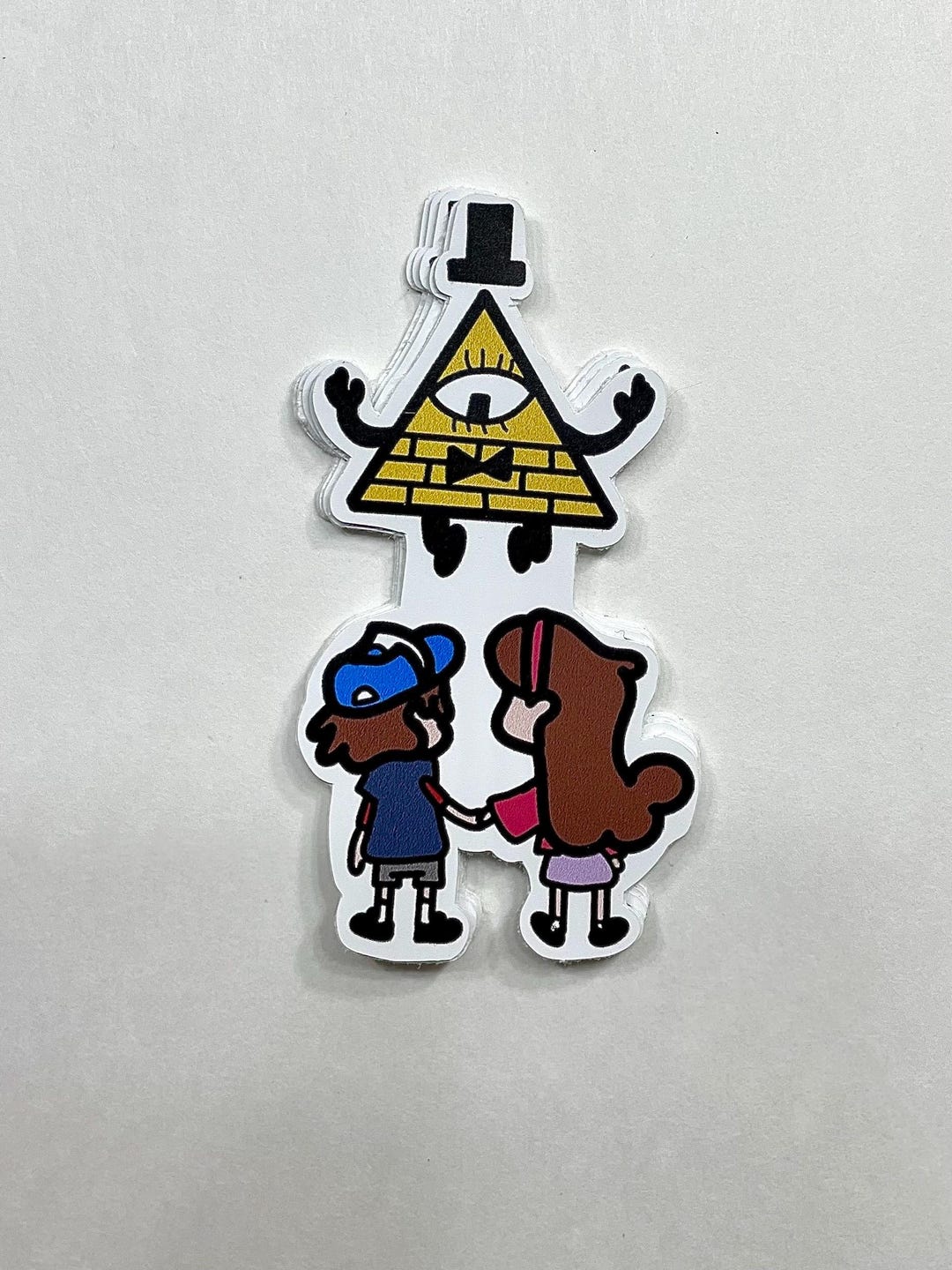 Gravity Falls Sticker | Mabel and Dipper Vs Bill Cipher | Mystery Twins ...