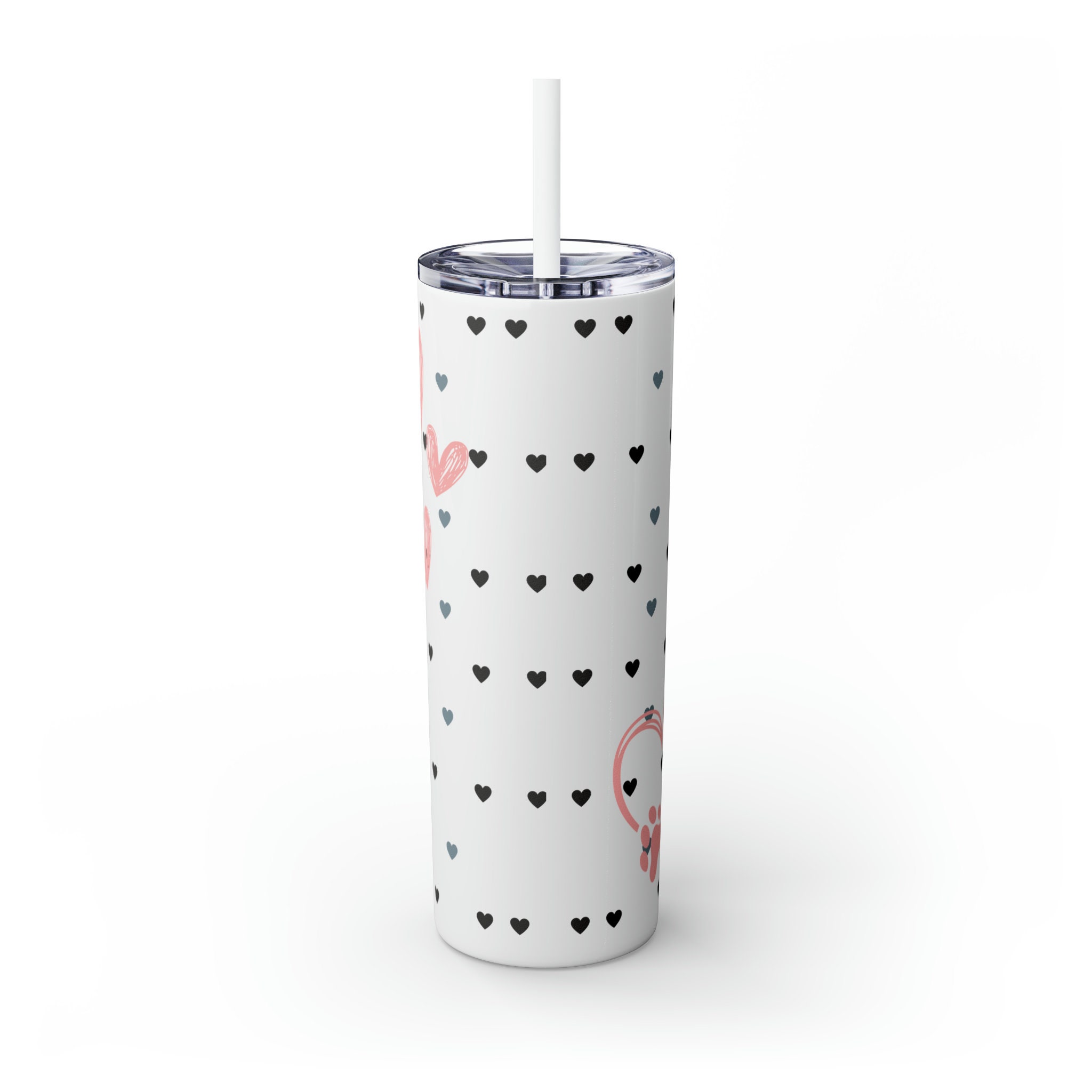 XOXO Gift Love Valentine Gift Match Dog Skinny Tumbler With Straw, 20oz ...