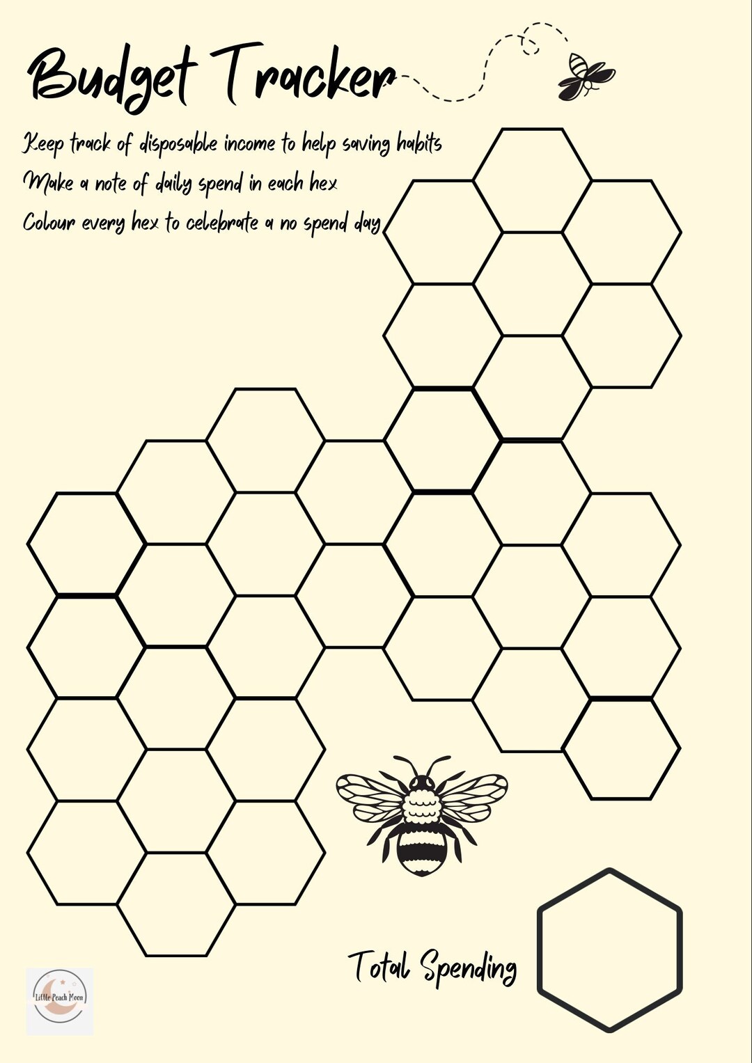 Printable Honeycomb Monthly Budget Tracker - Etsy