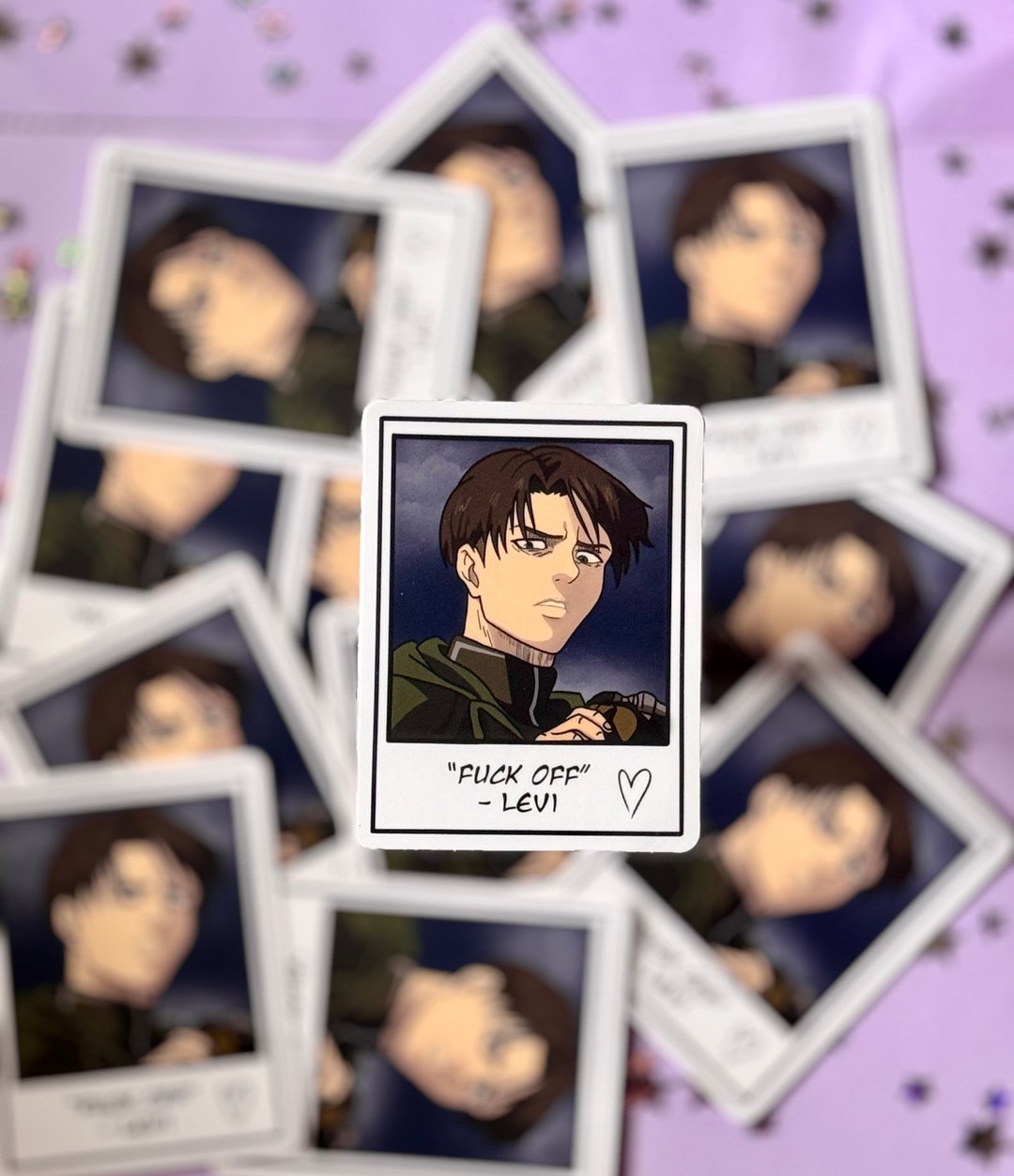 Levi Portrait Matte Sticker | AOT Stickers | Matte Waterproof Stickers ...