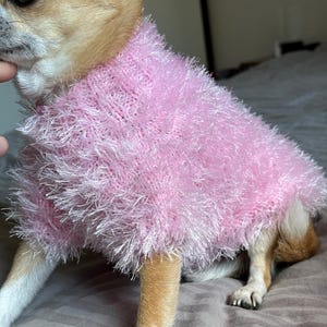 Pink Dog Sweater for Small Breeds Like Chihuahuas. Warm Sweater for ...