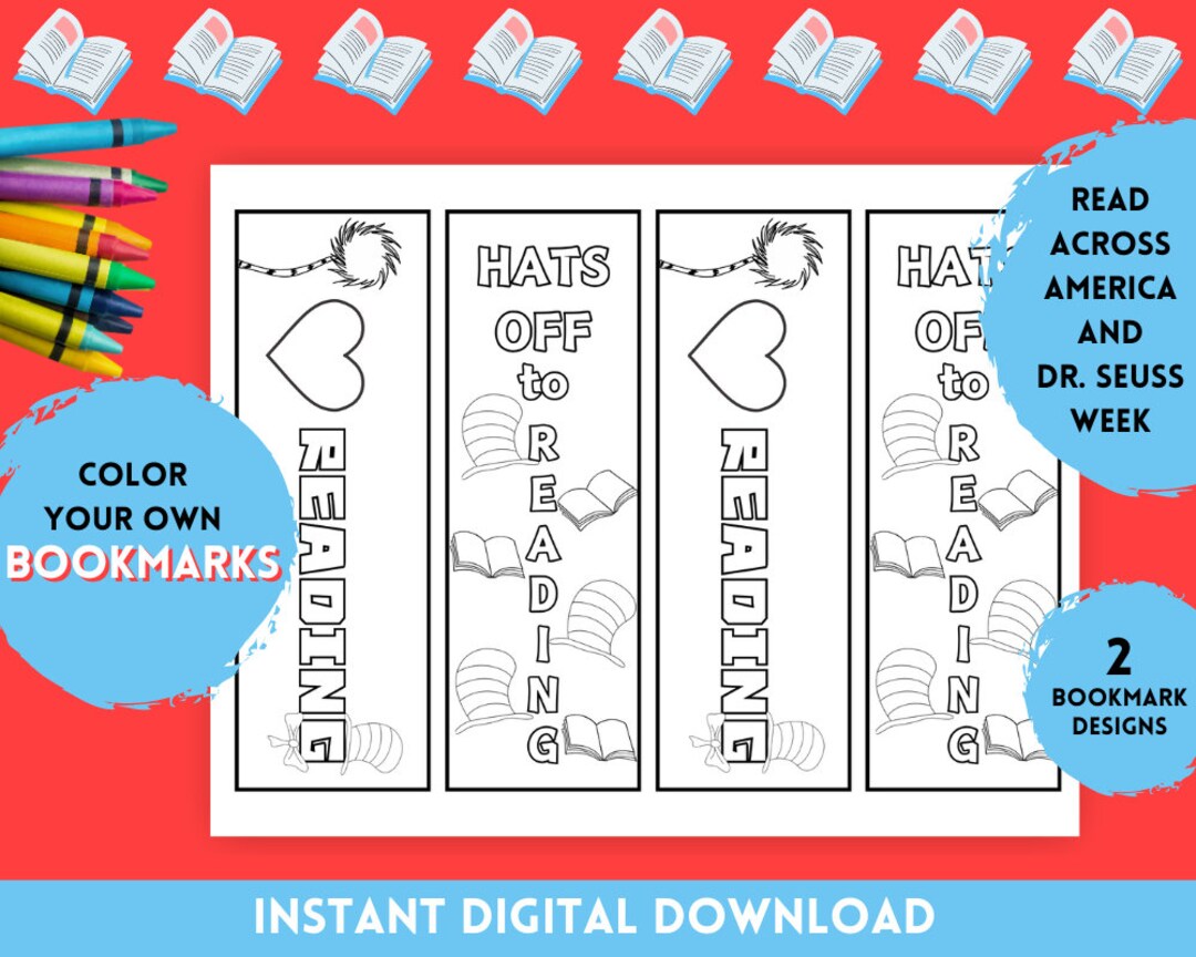 Dr. Seuss Coloring Pages, Read Across America Printable, Kids Coloring ...