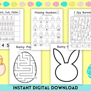 Easter Spring Activity Pages, Kindergarten First Grade Easter ...