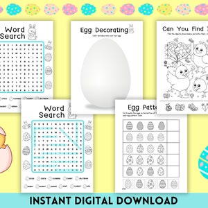 Easter Spring Activity Pages, Kindergarten First Grade Easter ...