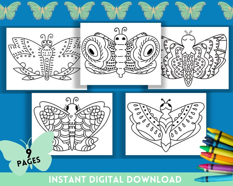 Butterfly Printable Coloring, Butterfly Printables, Animal Coloring ...