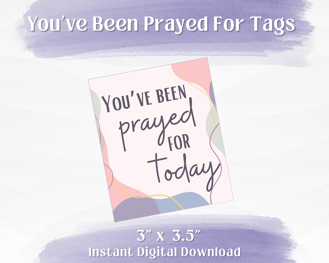 You Been Prayed for Today Card, Encouragement Gift Tag, Prayer Cards ...