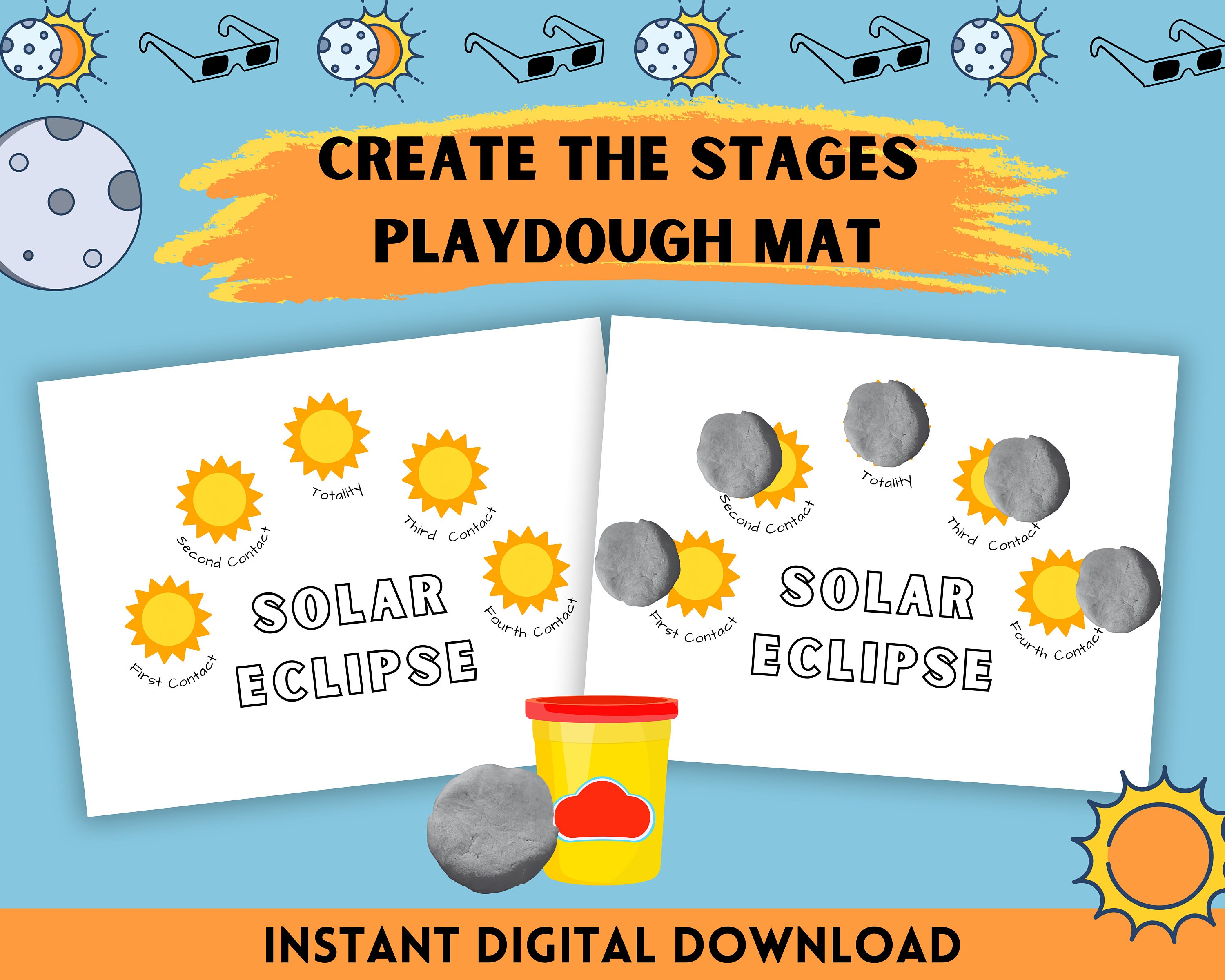 Solar Eclipse Activity Pages, Total Solar Eclipse April 2024 Printable ...