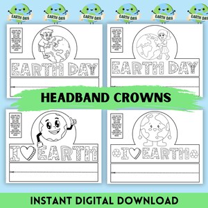 Earth Day Activity Pages, Kids Printable Earth Day Pages, Earth Day ...
