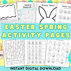 Easter Spring Activity Pages, Kindergarten First Grade Easter ...
