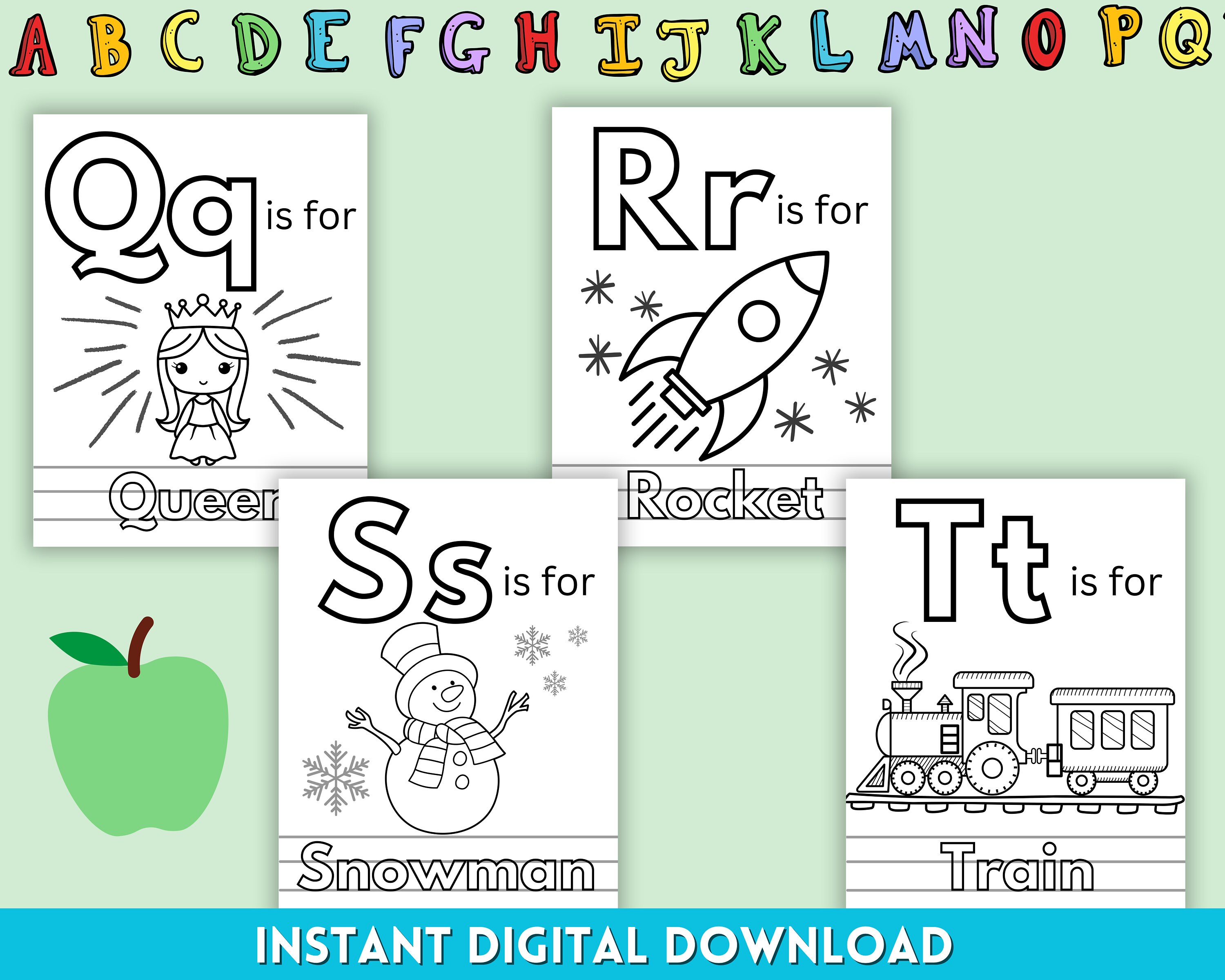 Alphabet Coloring Pages, ABC Educational Coloring Pages, Printable ...