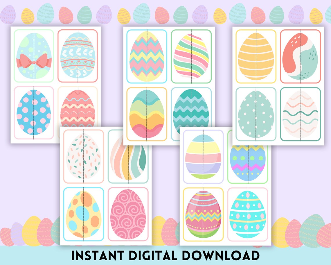 Easter Egg Hunt Matching Game~easter Memory Game~kids Spring Printable ...
