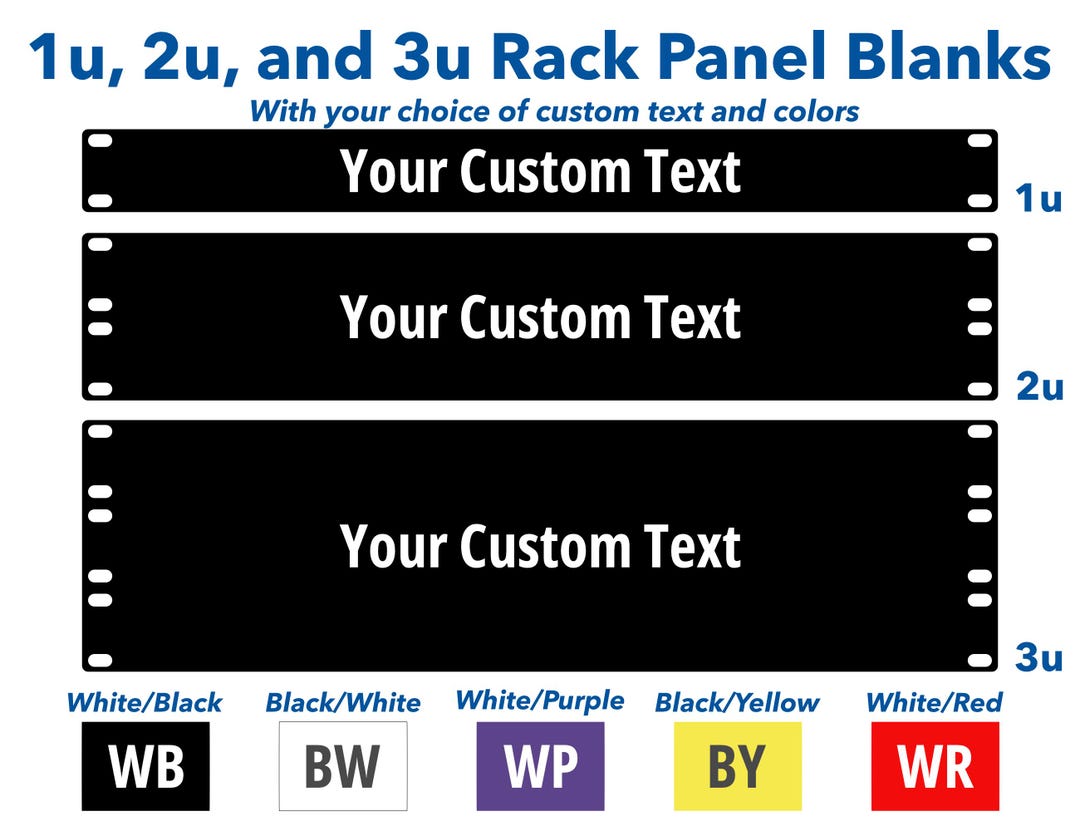 Custom 1u, 2u, and 3u Rack Panel - Etsy