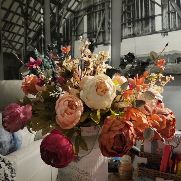 Silk Flower Arrangement - Etsy