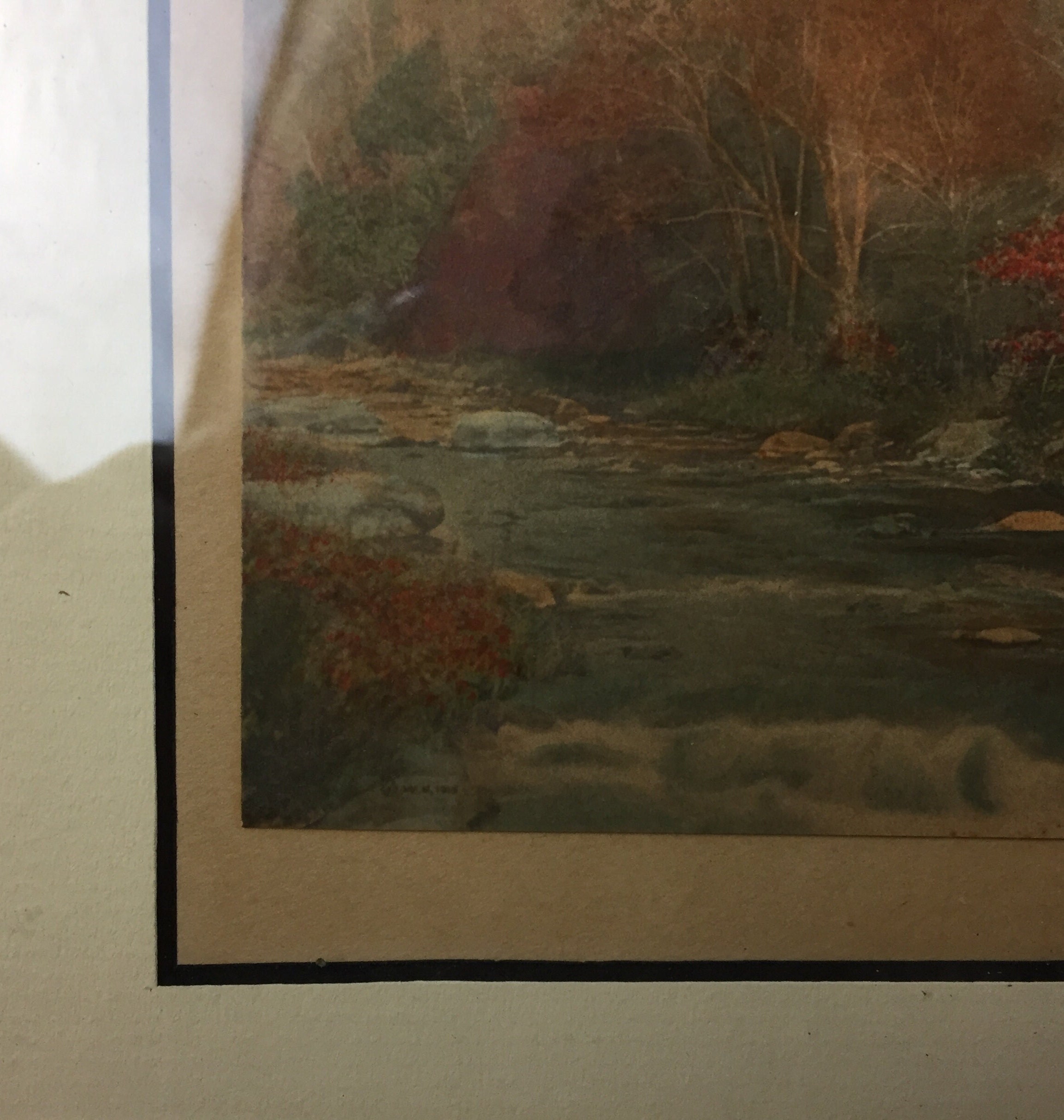 Wallace Nutting Colorized Photo red, White and Blue Folk Art Frame - Etsy