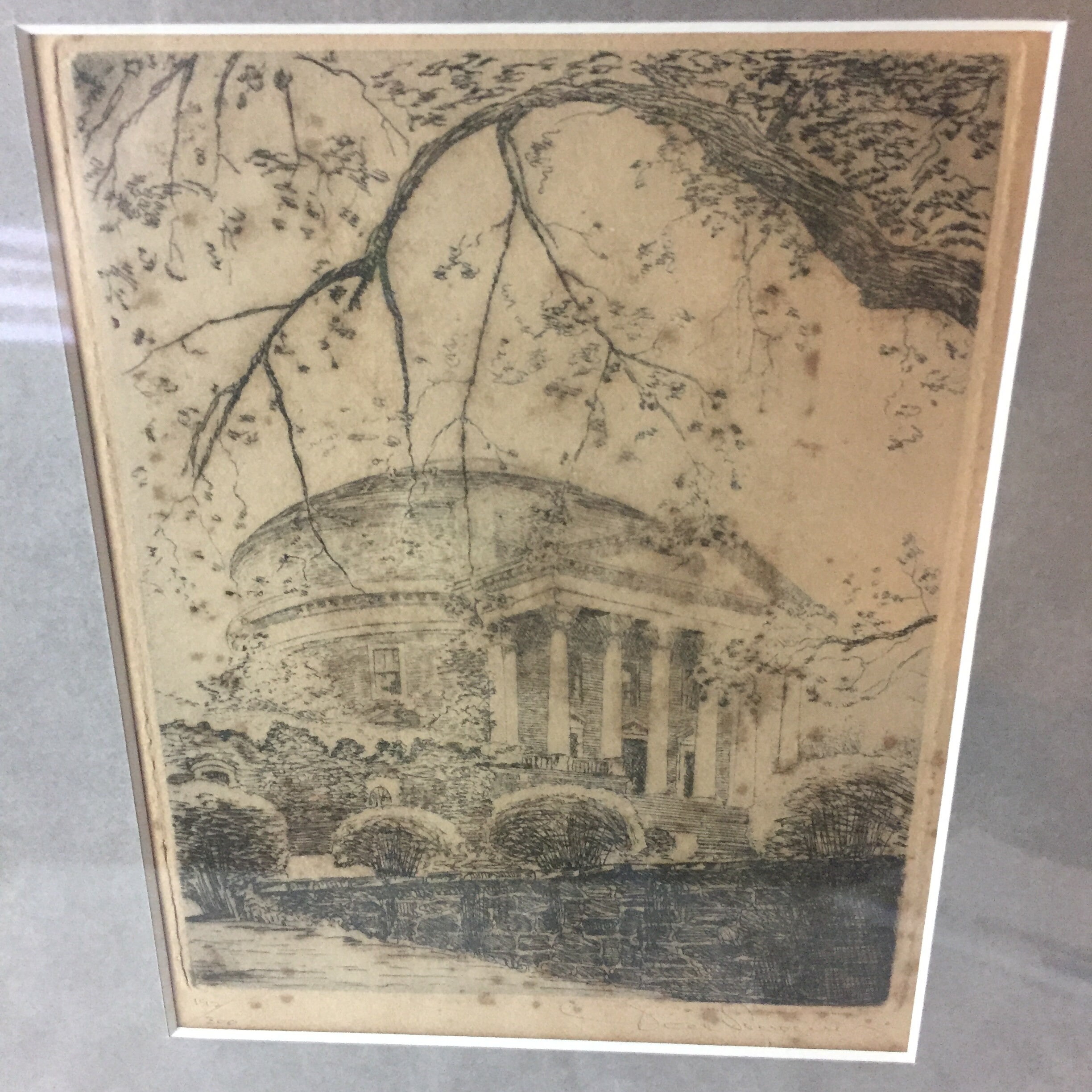 Don Swann Etching. Monticello at University of Virginia - Etsy