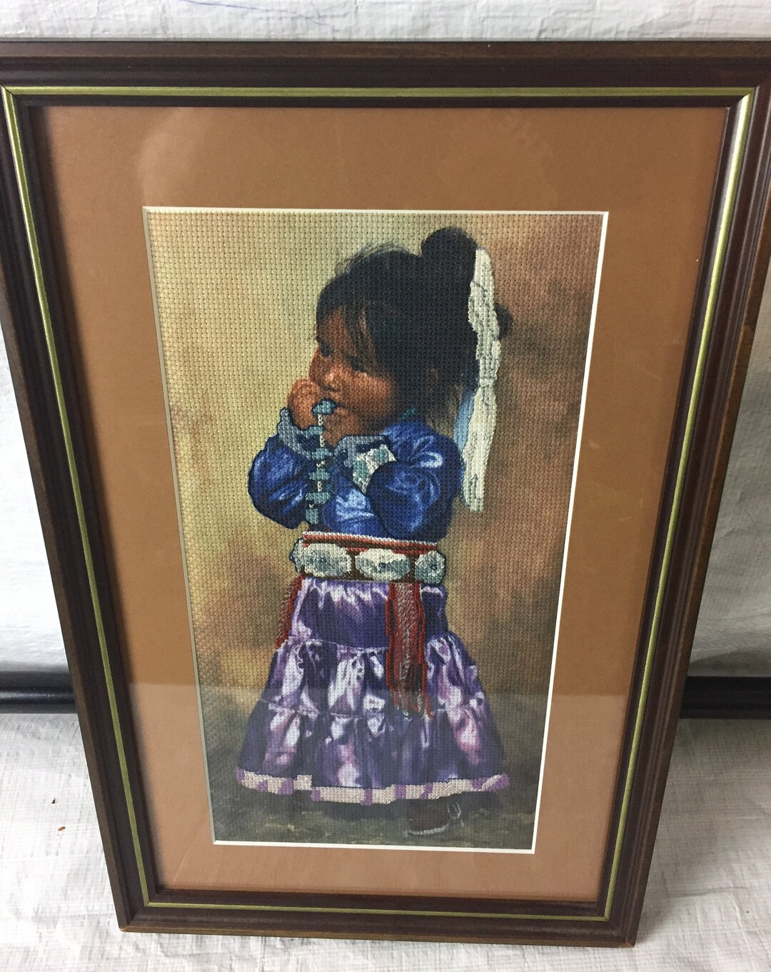 Ray Swanson Needlework "a Day at the Fair" Framed, Matted. - Etsy