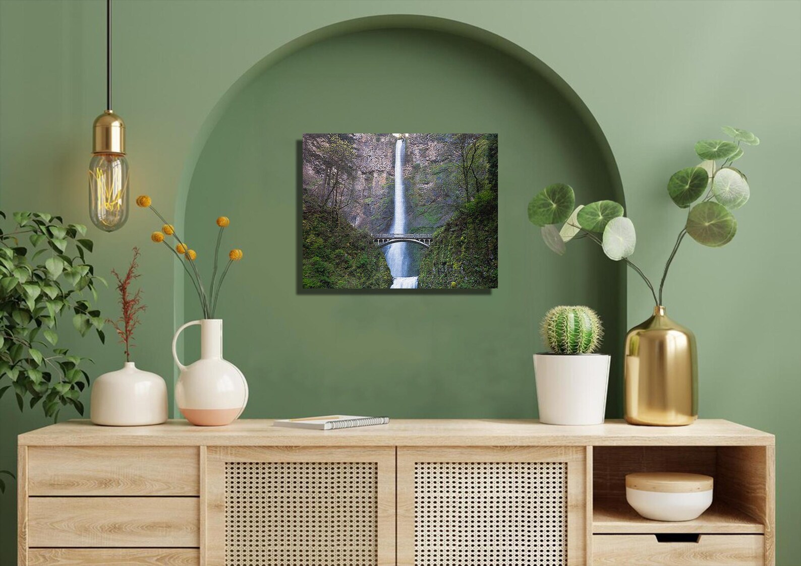 Multnomah Falls-oregon-usa photo Canvas-national Parks-landmarks-bucket ...