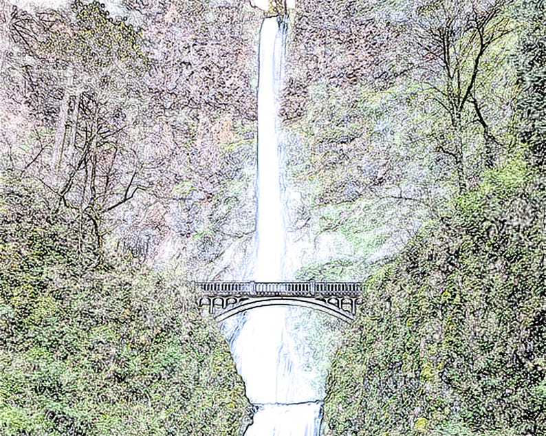 Multnomah Falls-oregon-usa photo Canvas-national Parks-landmarks-bucket ...