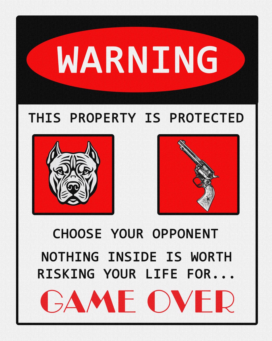 Vintage Warning Sign Canvas Print A Touch of Vintage Charm and a Bit of ...